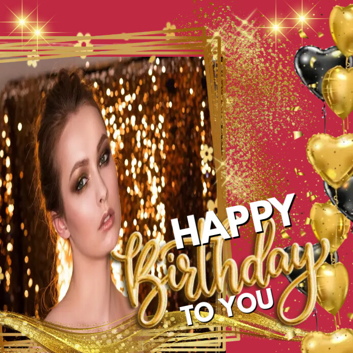 HAPPY BIRTHDAY GOLD Template | PosterMyWall