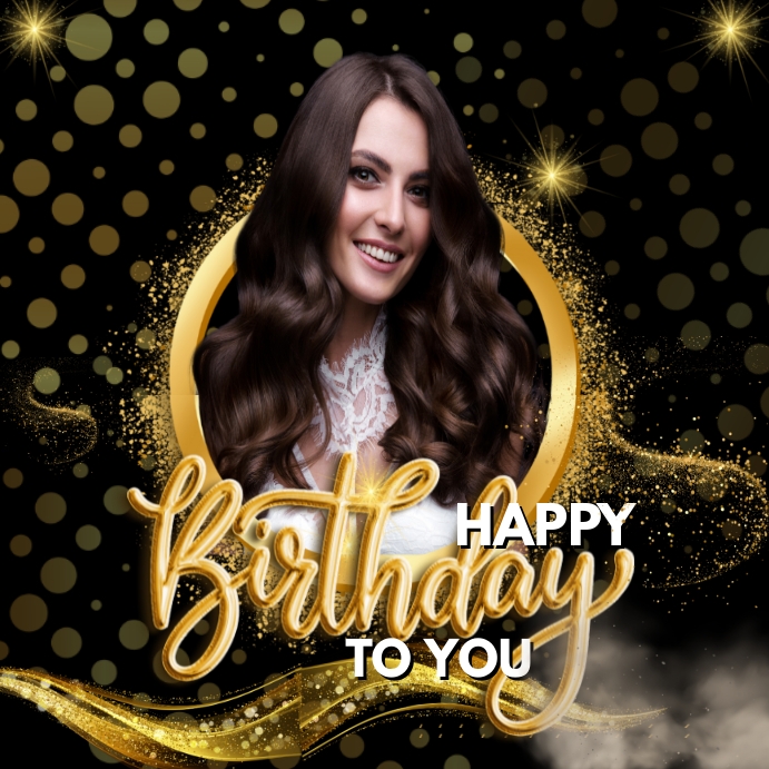 HAPPY BIRTHDAY GOLD Template | PosterMyWall