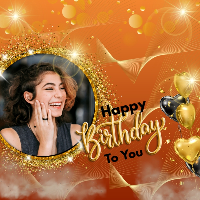 Happy birthday gold Template | PosterMyWall