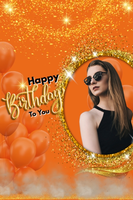 Happy birthday gold Template | PosterMyWall