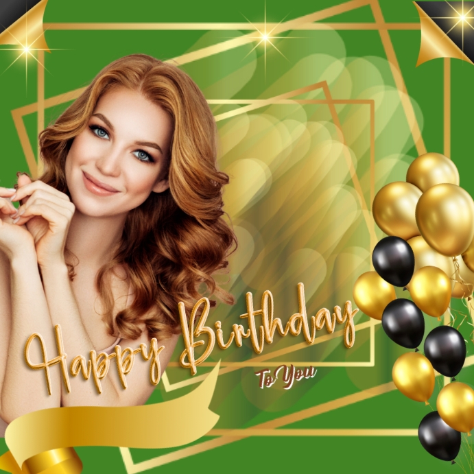 Happy birthday gold Template | PosterMyWall