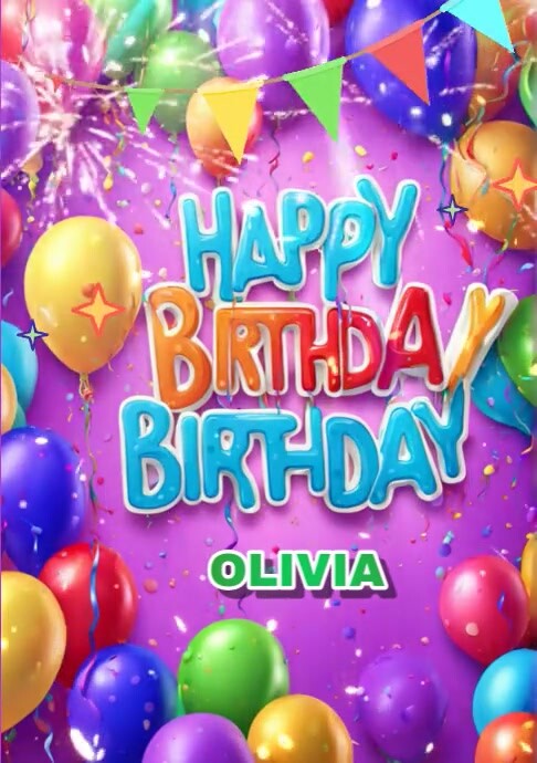 Plantilla de happy birthday greeting card | PosterMyWall