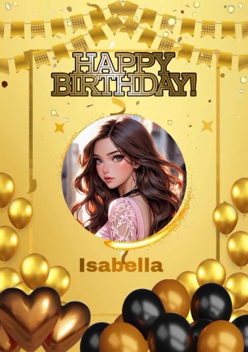 Plantilla de happy birthday greeting card | PosterMyWall