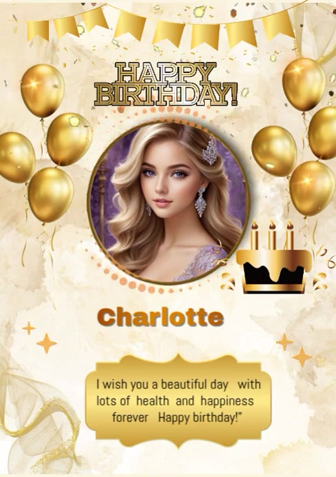 Plantilla de happy birthday greeting card | PosterMyWall