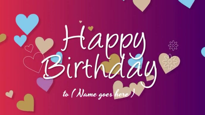 Happy Birthday Greeting Card Video Template | PosterMyWall