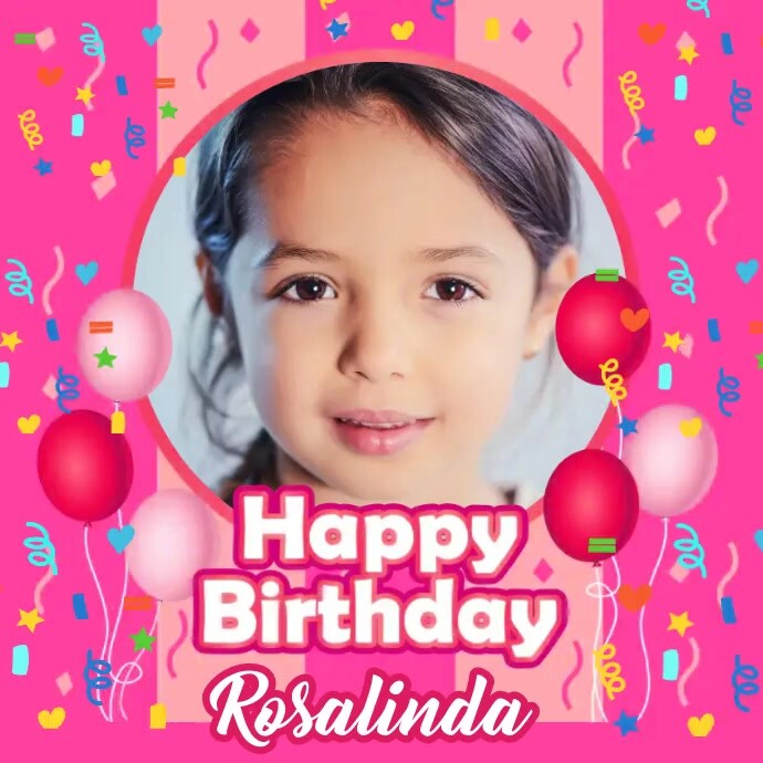 Happy Birthday Greeting Card with photo Modelo | PosterMyWall