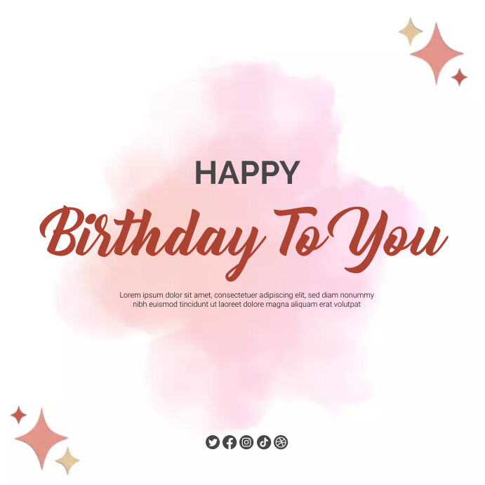 Happy Birthday Greeting Poster Modelo | PosterMyWall