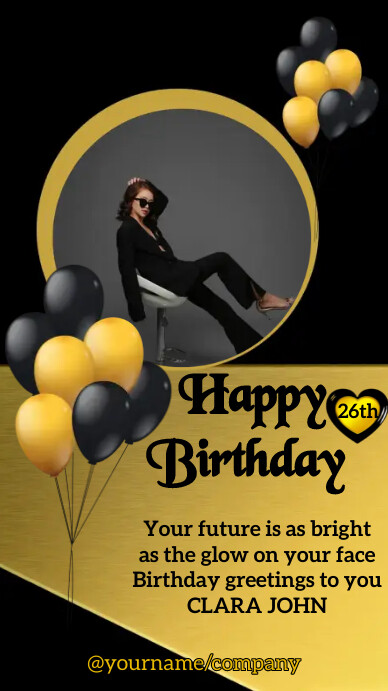 Happy Birthday Greetings Digital Display Temp Template | PosterMyWall