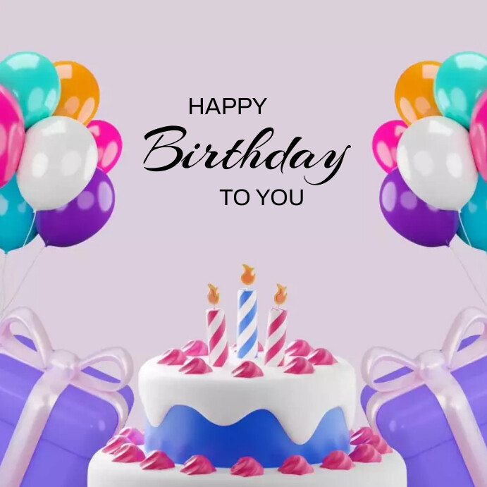 Happy Birthday Instagram Post 2024-skabelon | PosterMyWall