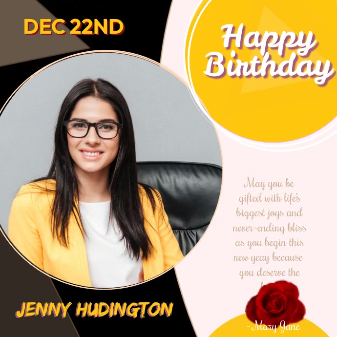 Happy Birthday instagram post Template | PosterMyWall