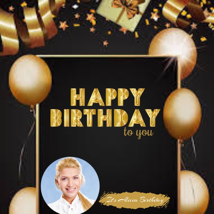 happy birthday instagram post Template | PosterMyWall