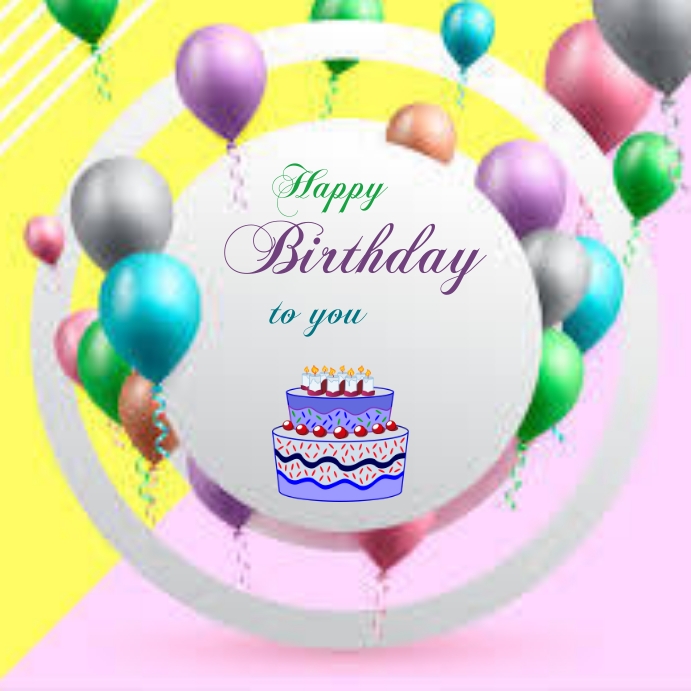happy birthday instagram post Template | PosterMyWall