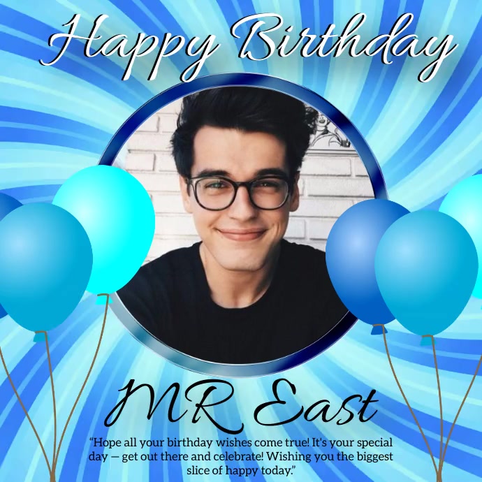 happy birthday instagram post template | PosterMyWall