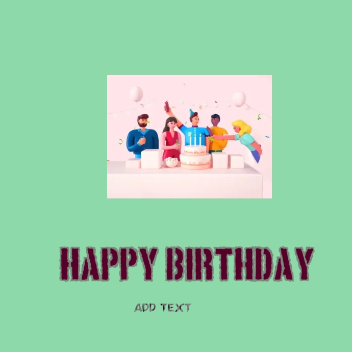 Happy birthday invitation card logo template. | PosterMyWall