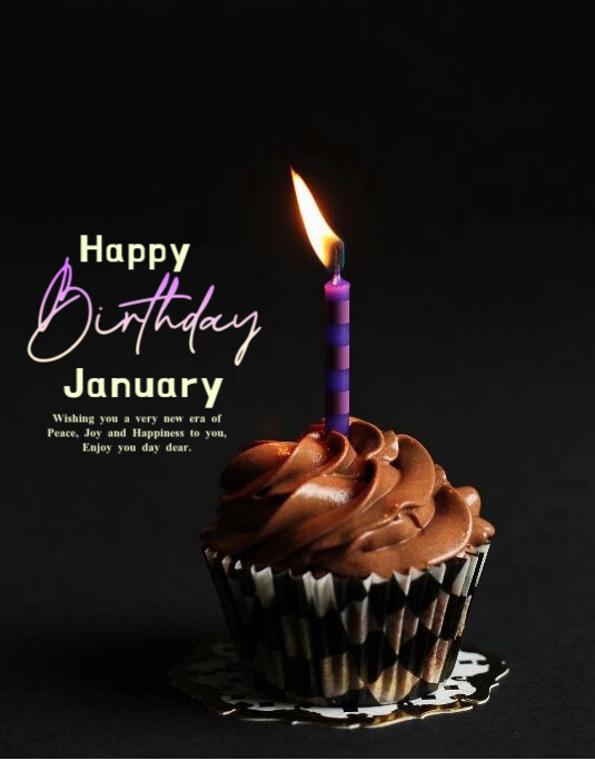 Plantilla de Happy birthday January | PosterMyWall