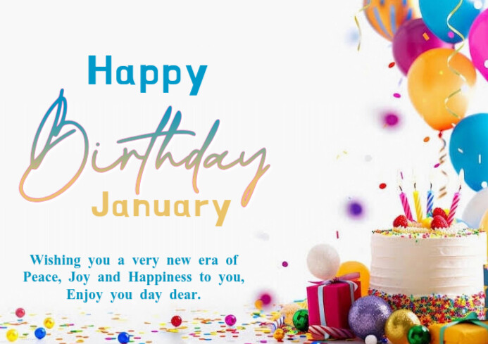 Copy of Happy birthday January | PosterMyWall