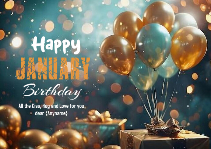 Happy birthday January Template | PosterMyWall