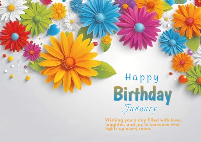 Copy of Happy birthday January | PosterMyWall