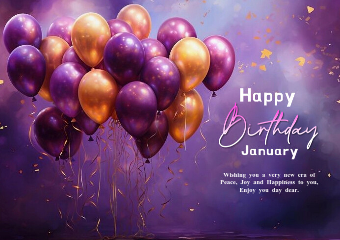Happy birthday January Template | PosterMyWall