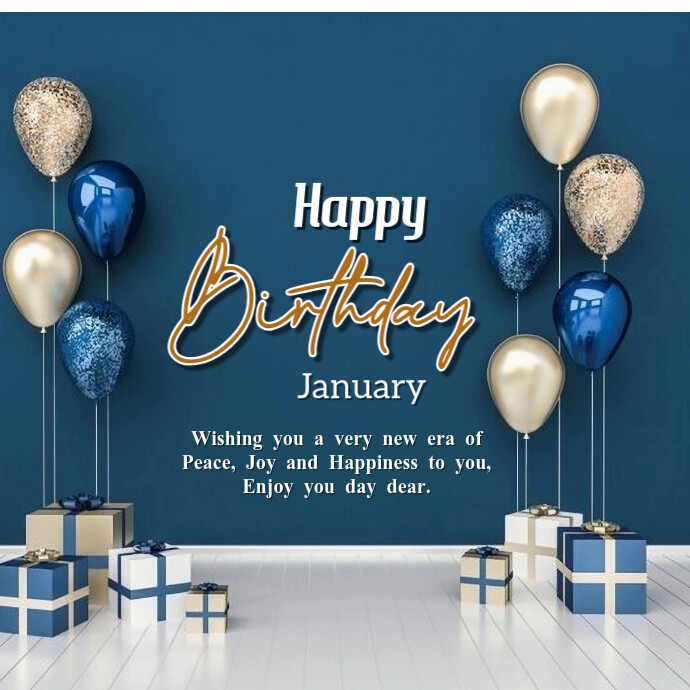 Happy birthday January Template | PosterMyWall