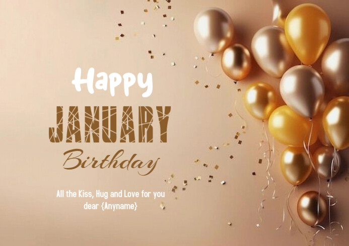 Happy birthday January Template | PosterMyWall