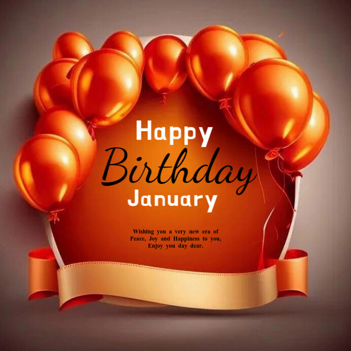 Happy birthday January Template | PosterMyWall