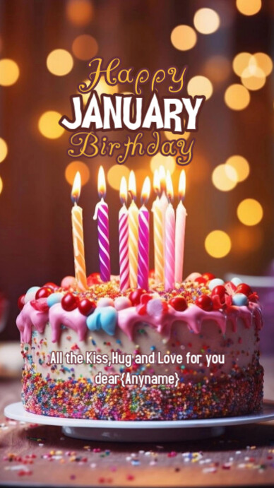 Copy of Happy birthday January | PosterMyWall