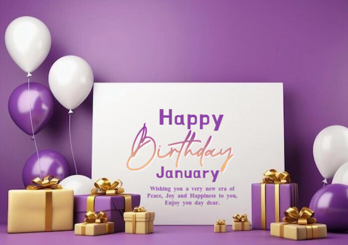 Happy birthday January Template | PosterMyWall
