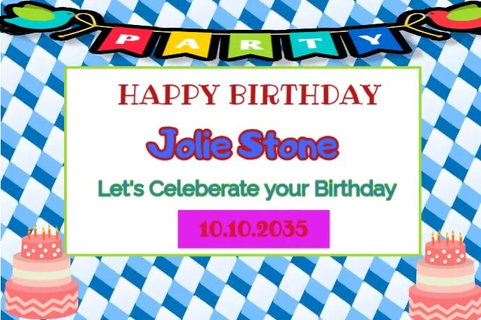 Plantilla de Happy birthday Jolie | PosterMyWall