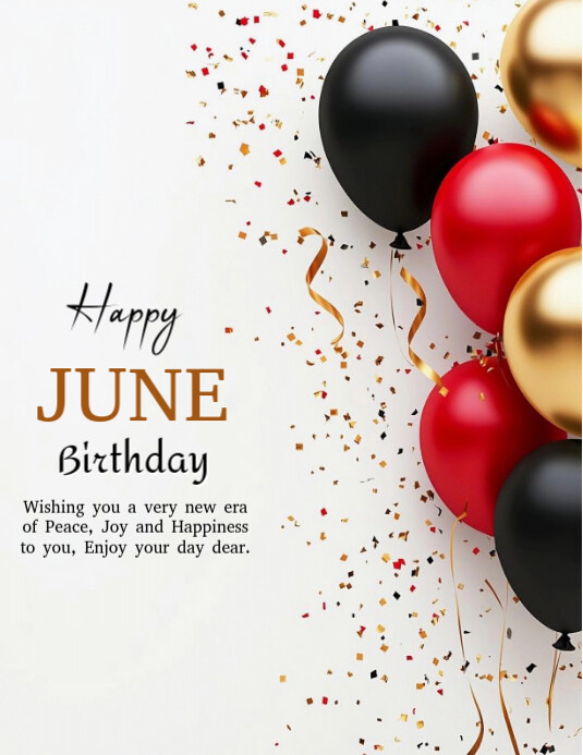 happy birthday june Template | PosterMyWall