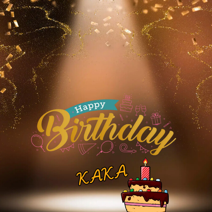 Happy Birthday Kaka Greeting Flyer Poster Tem Template | PosterMyWall