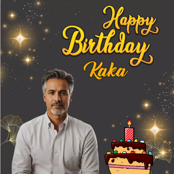 Happy Birthday Kaka Greeting Flyer Poster Tem Template | PosterMyWall