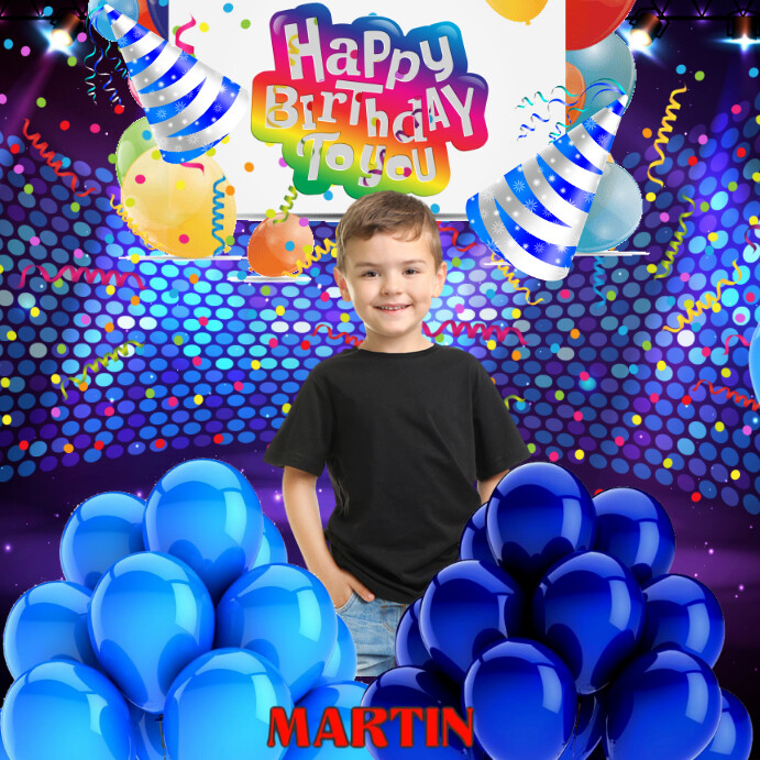 HAPPY BIRTHDAY KIDS Template | PosterMyWall