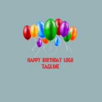 Birthday logo design template. | PosterMyWall