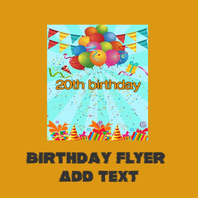 Happy birthday logo design template. | PosterMyWall