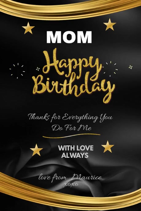 Happy Birthday mom Template | PosterMyWall