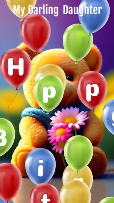 Happy Birthday My Darling Daughter Template | PosterMyWall