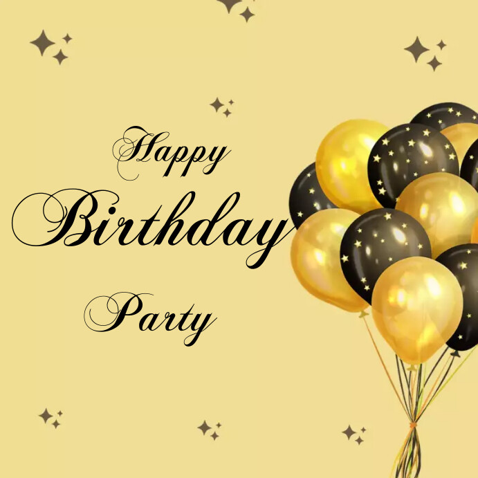 Happy birthday party Template | PosterMyWall