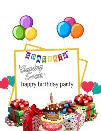 Happy Birthday party Template | PosterMyWall