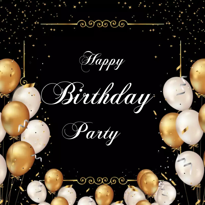 Happy birthday party Template | PosterMyWall