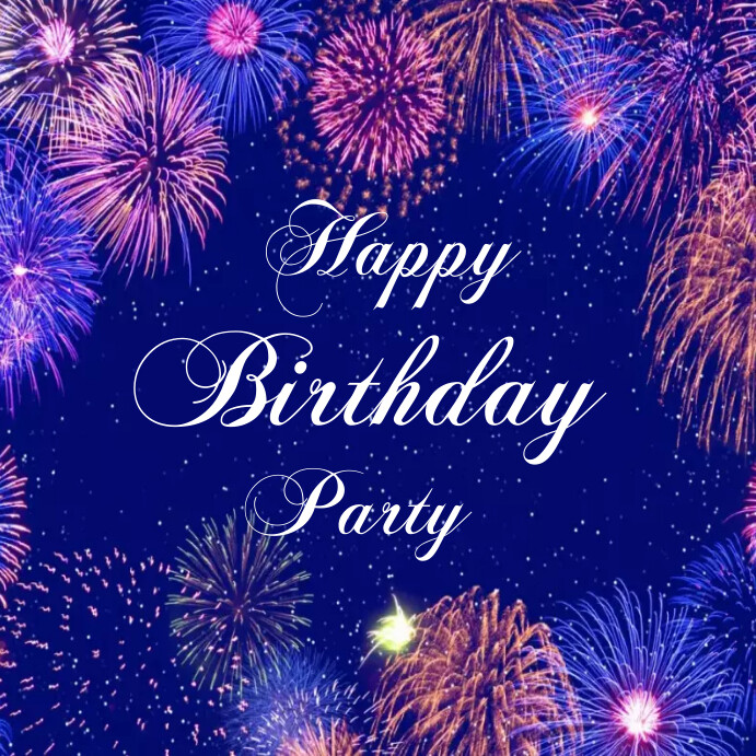 Happy birthday party Template | PosterMyWall