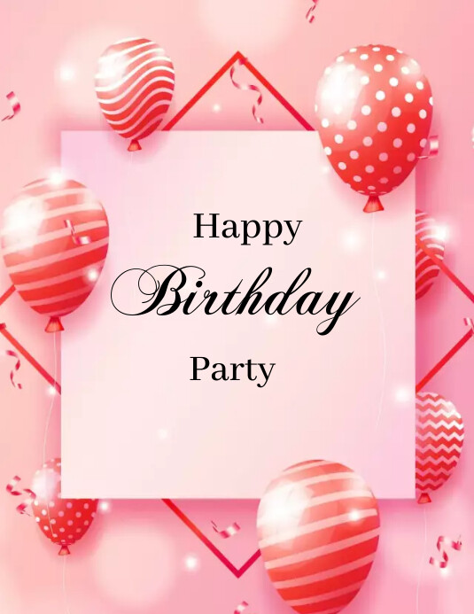 Happy birthday party Templat | PosterMyWall
