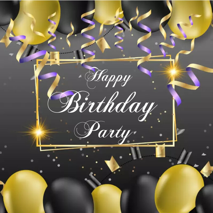 Happy birthday party Templat | PosterMyWall