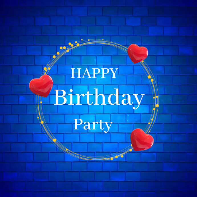 Plantilla de Happy birthday party | PosterMyWall