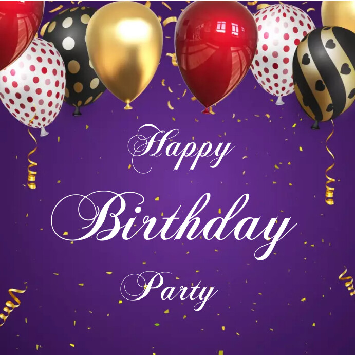 Happy birthday party Templat | PosterMyWall