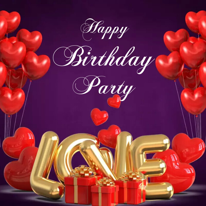 Plantilla de Happy birthday party | PosterMyWall