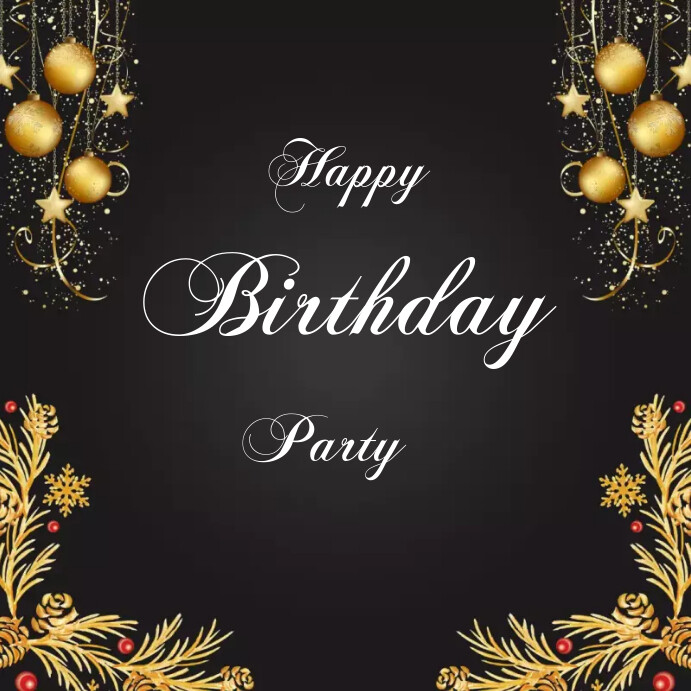 Happy birthday party Template | PosterMyWall