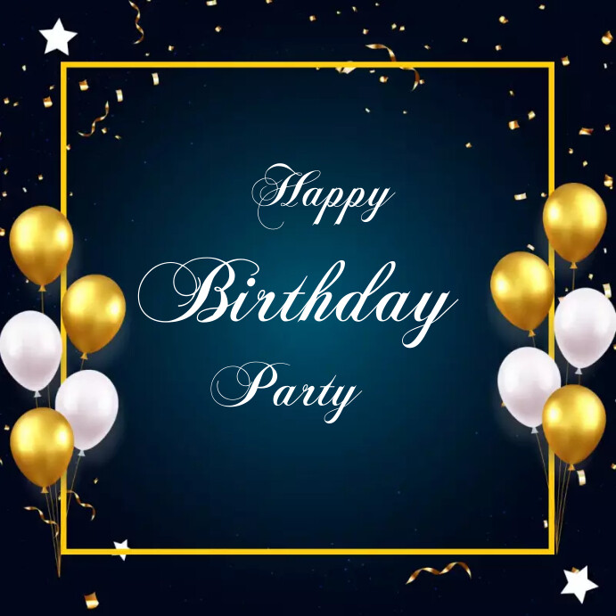 Happy birthday party Template | PosterMyWall