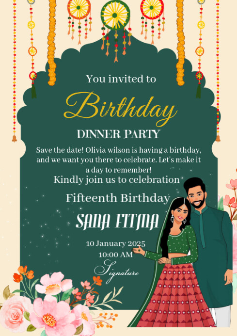 Modèle Happy birthday party | PosterMyWall