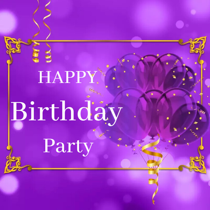 Happy birthday party Template | PosterMyWall